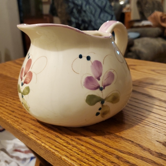 secla | Art | Vintage Secla Pottery Hand Painted Wide Mouth Pitchervase ...